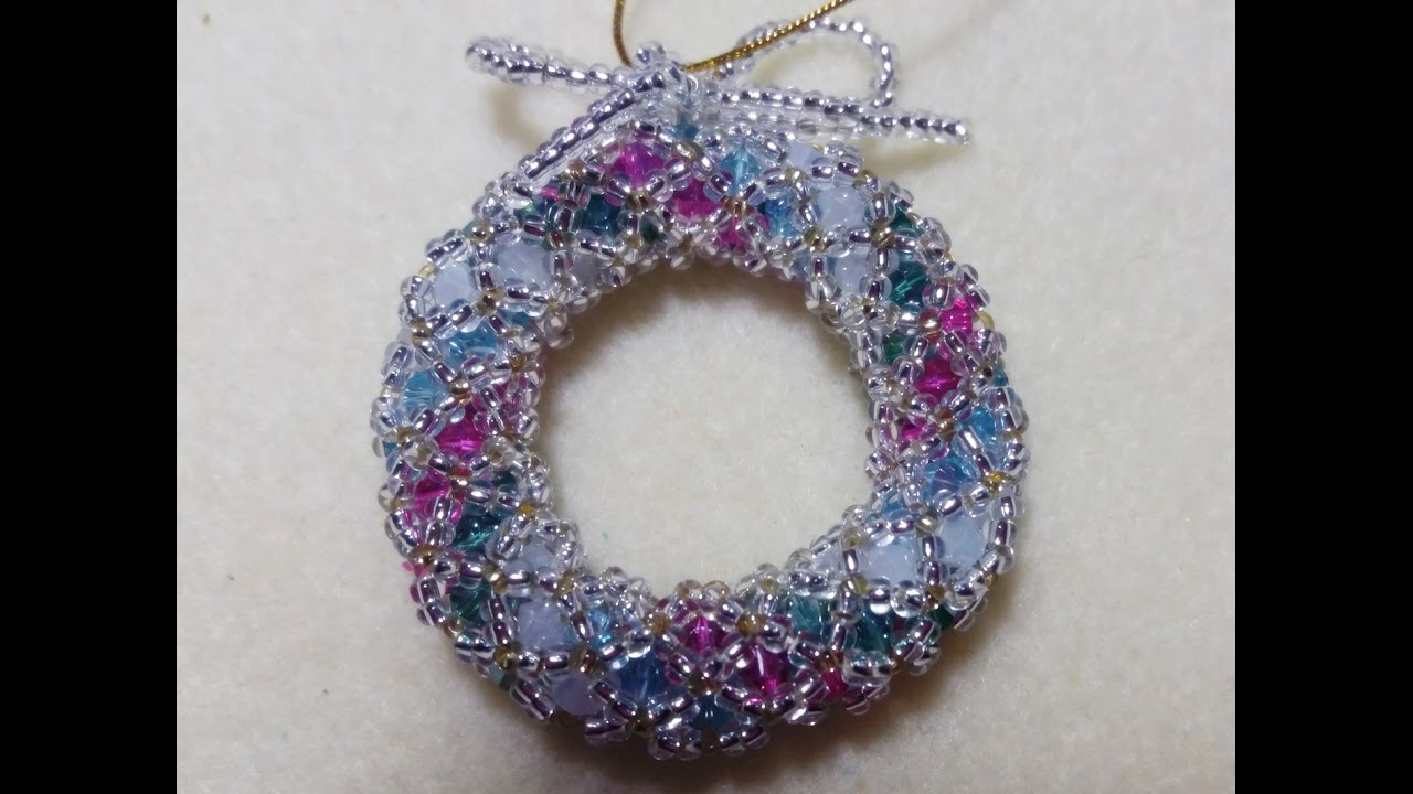 HOW TO MAKE CHRISTMAS WREATHS WHITH BEADS - YouTube