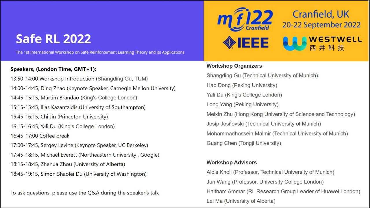 Ding Zhao-Talk Title: Trustworthy Reinforcement Learning. - YouTube