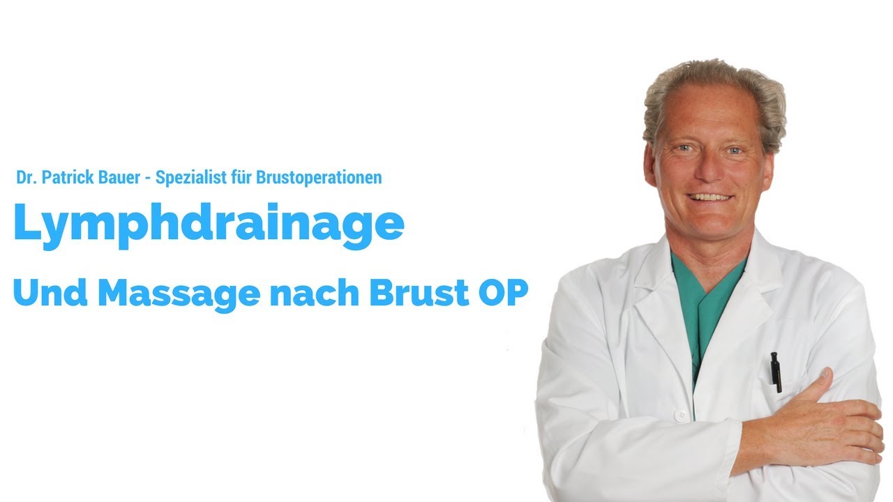 Lymphdrainage und Massage der Brust nach Brust OP - YouTube