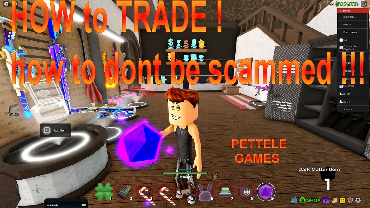 ROBLOX - OHIO - TRADING ! DARK MATTER GEM ! how to dont be scammed ...
