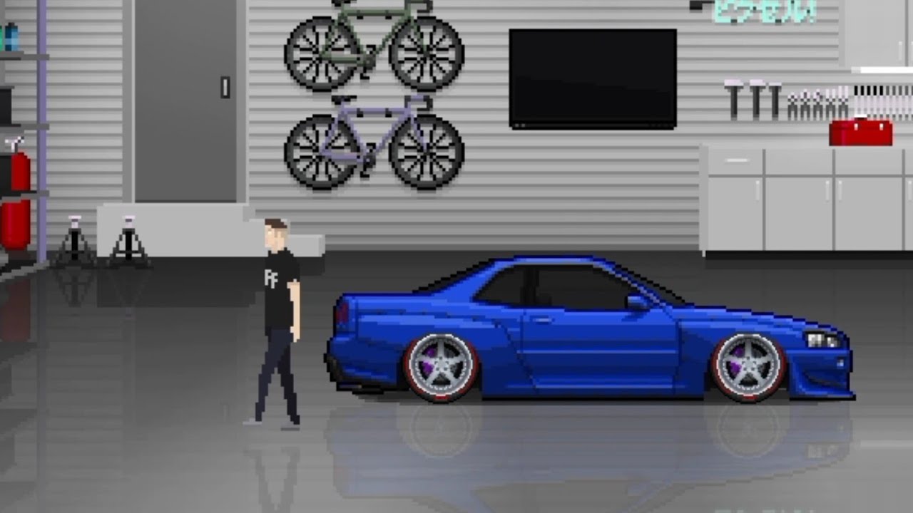 pixel car racer สอนแต่งรถR34ที่ลง - YouTube