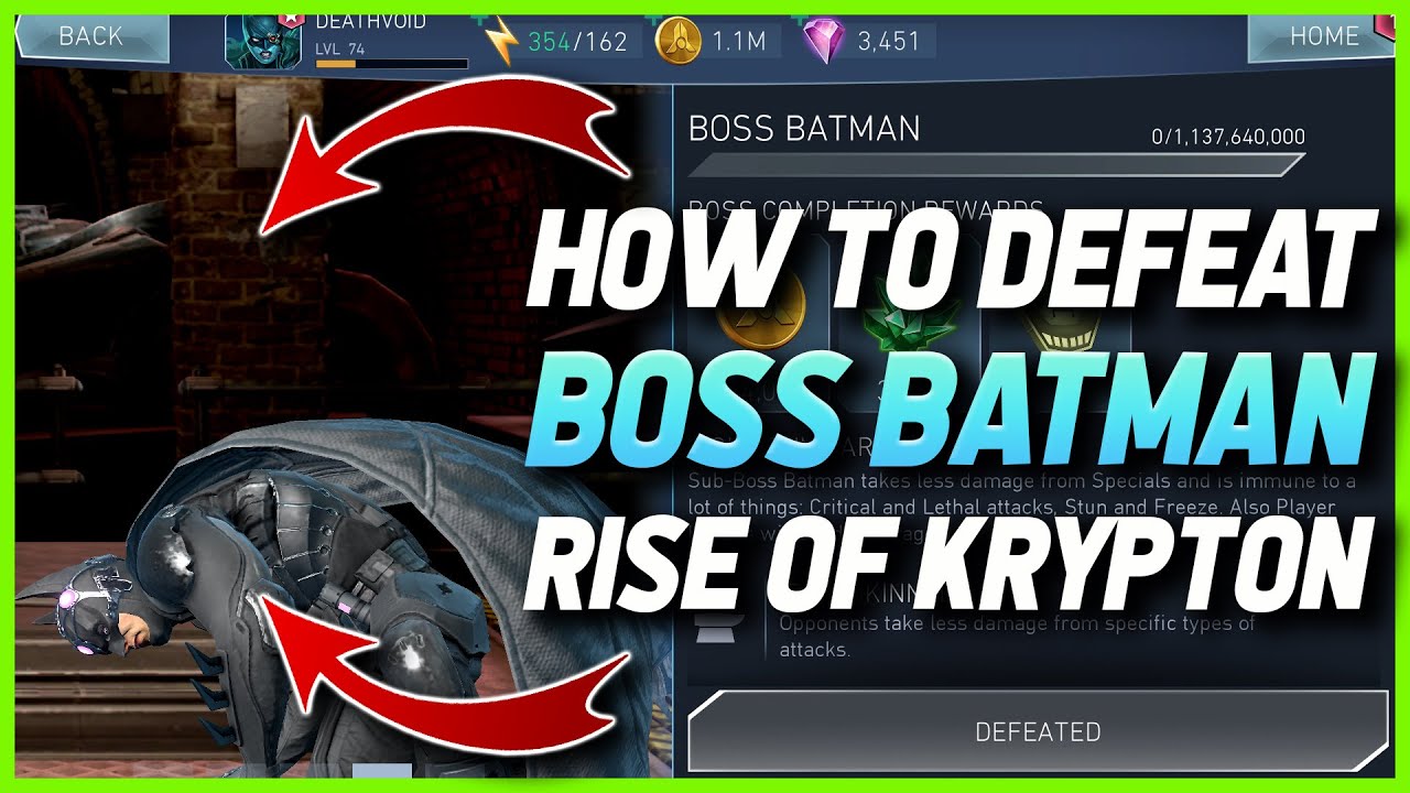 Injustice 2 Mobile | How To Defeat Boss Batman | Rise Of Krypton - YouTube