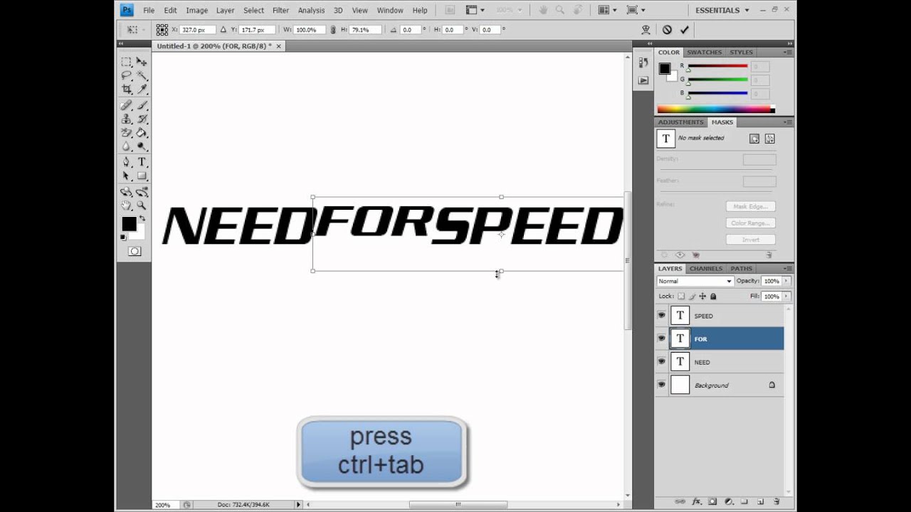 How to make Need For Speed Logo in Photoshop - YouTube
