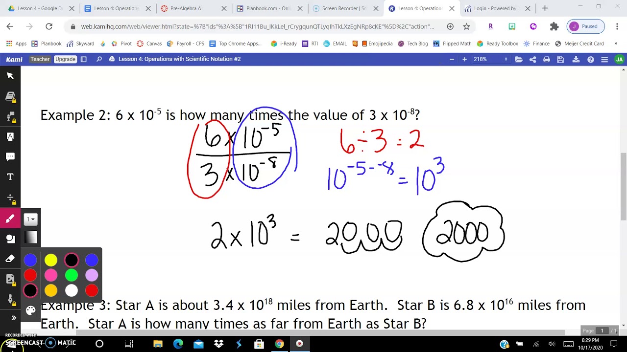 Comparing Numbers In Scientific Notation - YouTube