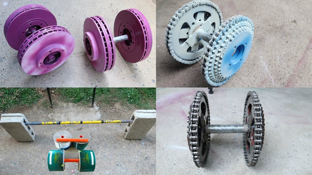 How To Make Homemade Dumbbell - DIY Weights - YouTube