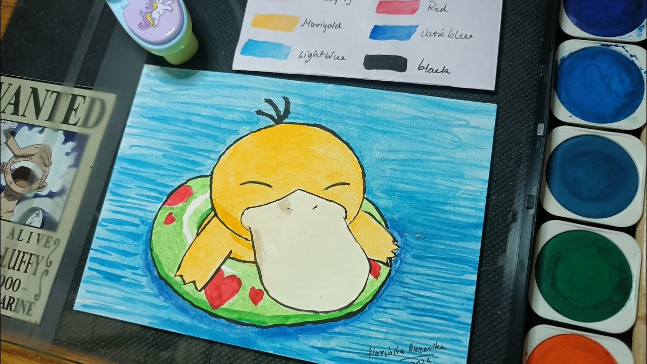 How to Draw Psyduck Pokémon: Step-by-Step Tutorial for Beginners | Easy ...