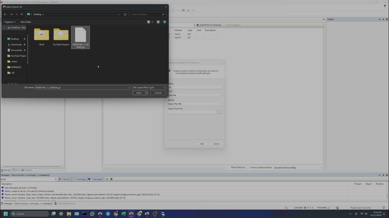 CODESYS SoftPLC Network Variable List Part 2 - YouTube