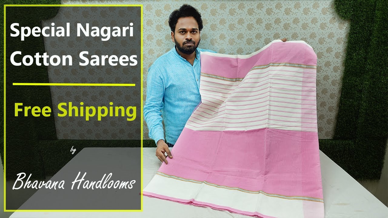 Free Shipping Special Nagari Cotton Sarees | Low Prices | Mana Handloom ...