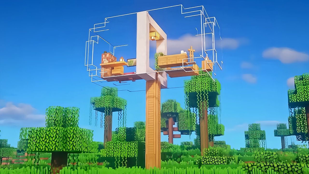 minecraft Live with a hammer || minecraft build tutorial || how build ...