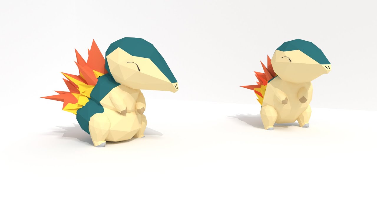 Blender time lapse: Cyndaquil Pokemon - YouTube