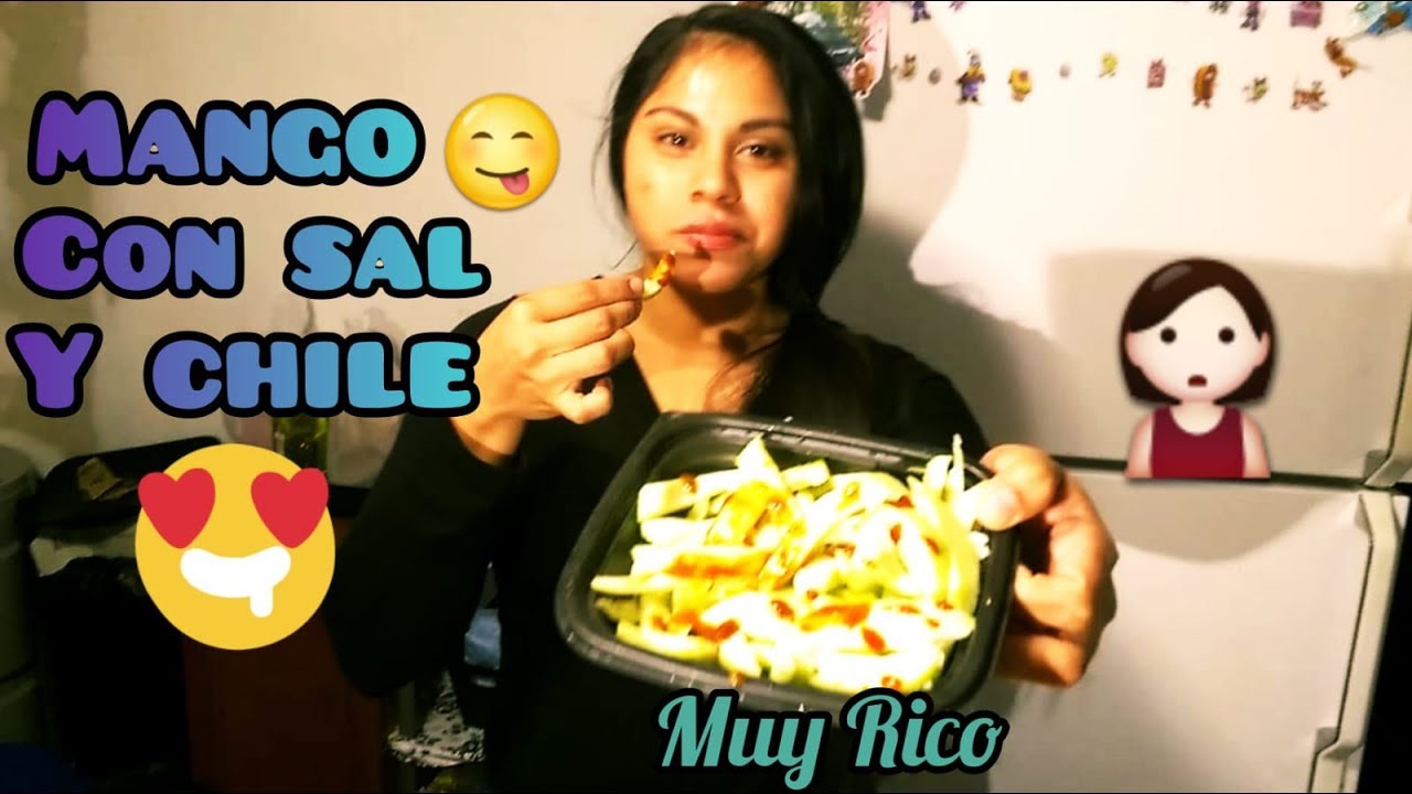 Mango tierno con sal y chile😋 - YouTube