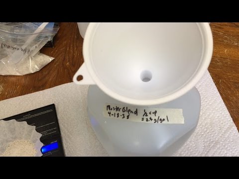 How to Pre-mix Concentrated MasterBlend Hydroponic Nutrients - YouTube