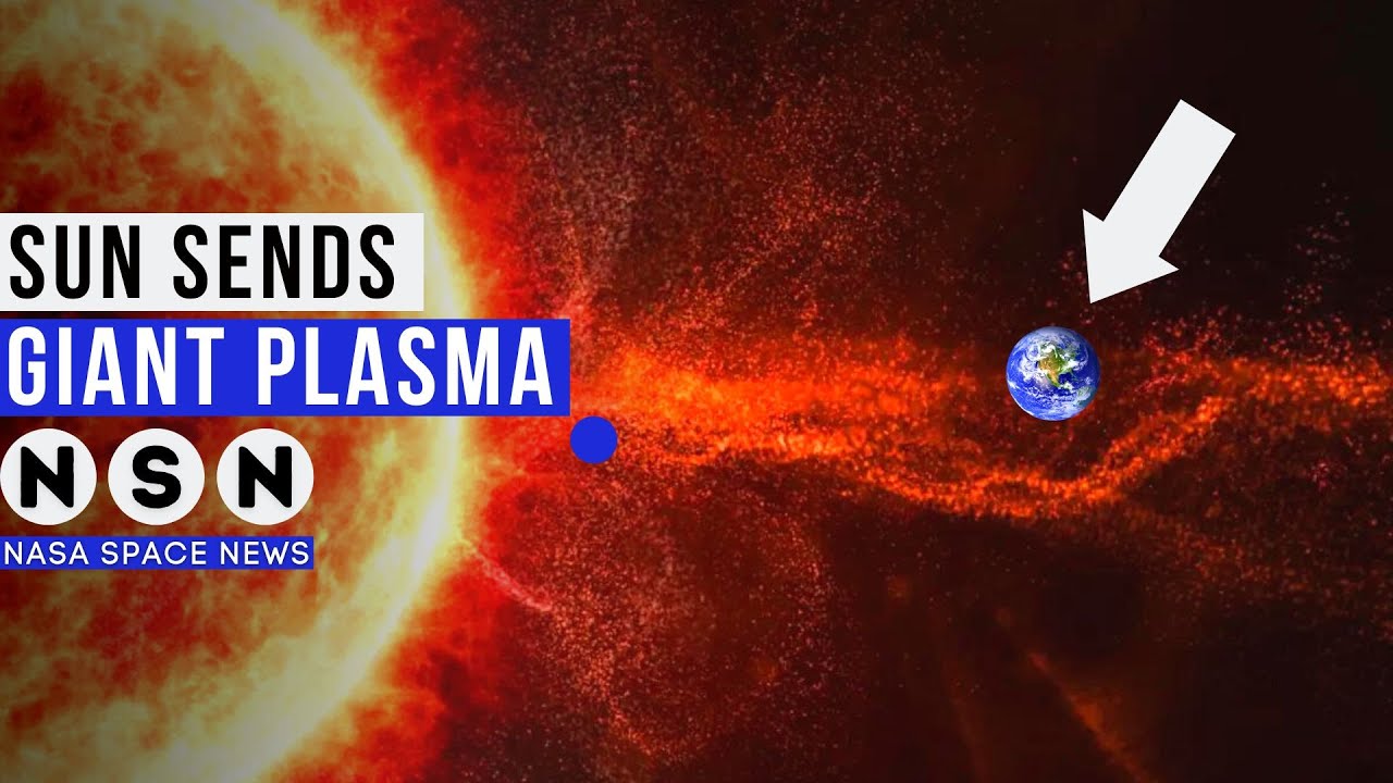 A huge cloud of plasma erupts from the sun, but fortunately does not ...