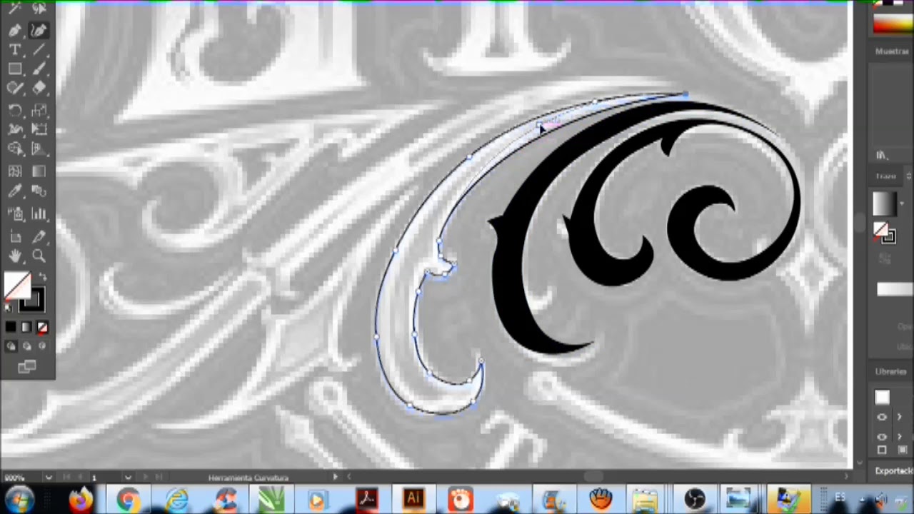 vectorizando adornos para lettering en adobe ilustrador/ vectorizando ...