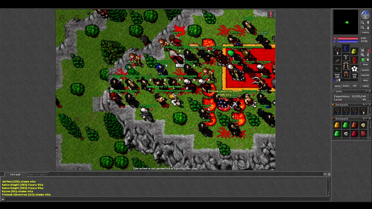Old Tibia - Massacre on The Carpet - Skull kid(Antica 2006 7.9) - YouTube
