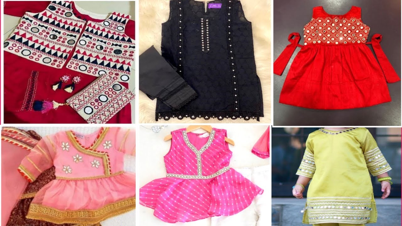Mirror laces frock with plan suit |Mirror frock designs for baby girl ...