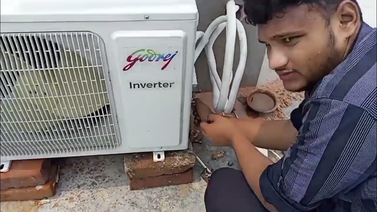 godrej ac installation - YouTube