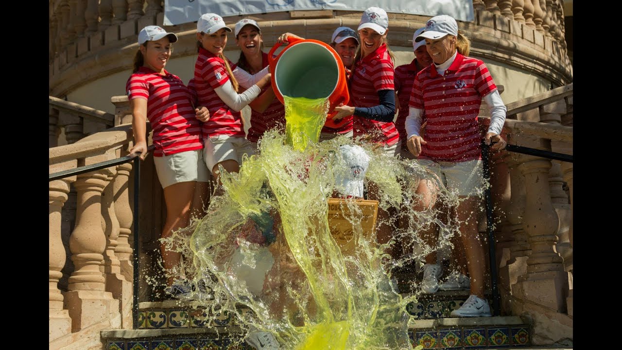 W.Golf: Emily Milberger Gets Gatorade Shower - YouTube