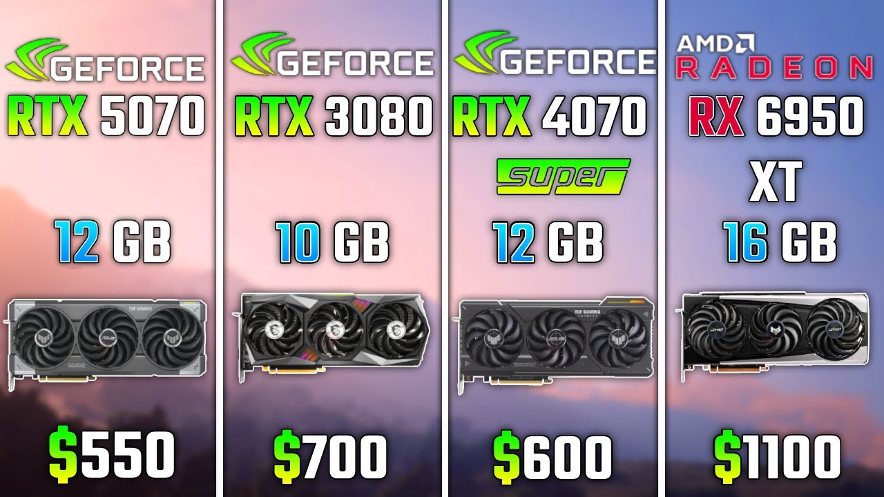RTX 5070 vs RTX 3080 vs RTX 4070 SUPER vs RX 6950 XT | Test in 6 Games ...
