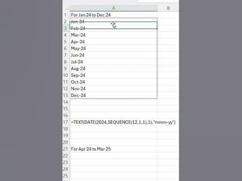 date sequence in excel - YouTube