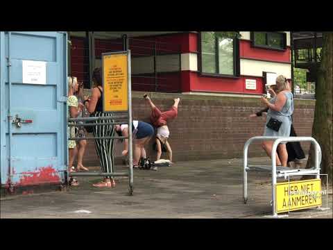 Drunk bachelorette party girls in Amsterdam