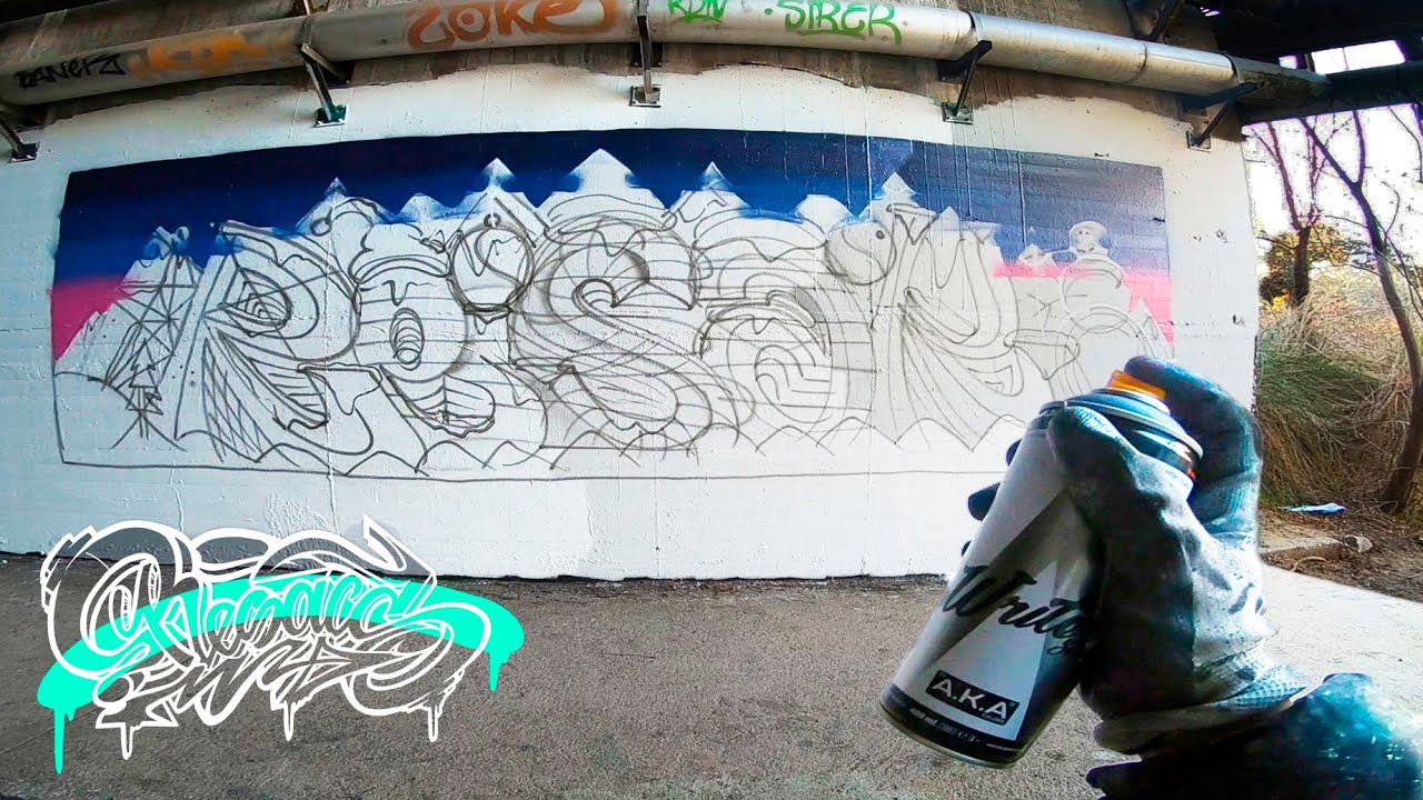 RESAKS - ☃️ Christmas Graffiti Wall ☃️ [ Spray Painting ] - YouTube
