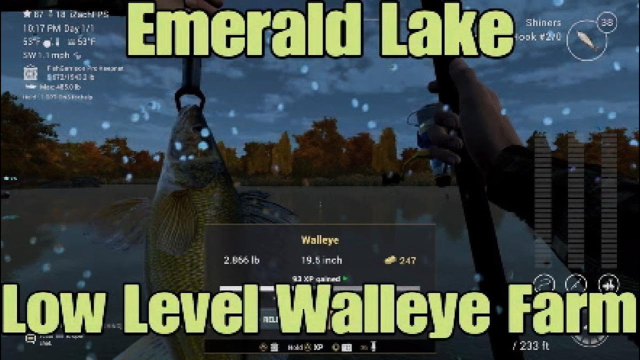Fishing Planet Low Level Easy Guide - Emerald Lake Walleye Farm - YouTube