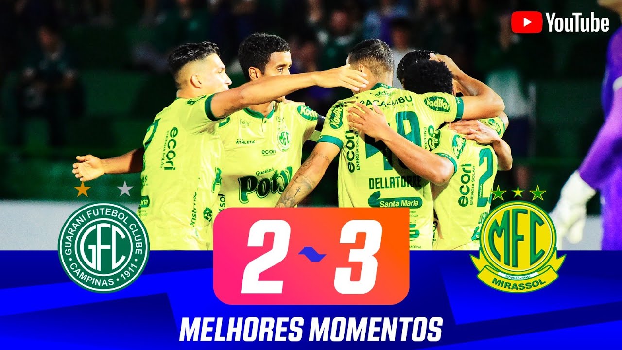 GUARANI 2 X 3 MIRASSOL | MELHORES MOMENTOS | 4ª RODADA | PAULISTÃO 2024 ...