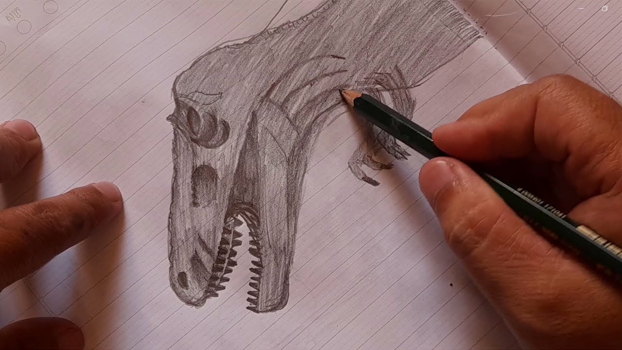 Head Dinosaur | How to draw head dinosaur, - YouTube