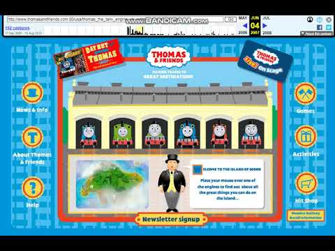 Tour Of The Thomas & Friends 2005 Website Homepage (2007 Edition) - YouTube