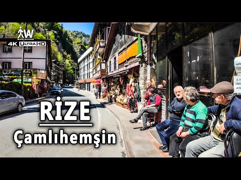 Rize'nin İncisi Çamlıhemşin 4K Yürüyüş Turu | Stroll Through the Jewel of the Black Sea