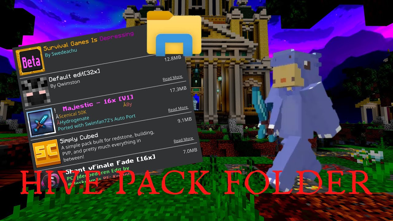 Hive Pack Folder #1 (treasure wars, skywars, sumo) - Minecraft - YouTube