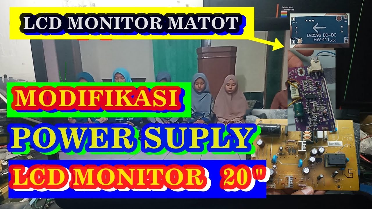 LCD MONITOR MATOT ii MODIP POWER SUPLY MONITOR LCD 20 INCH - YouTube
