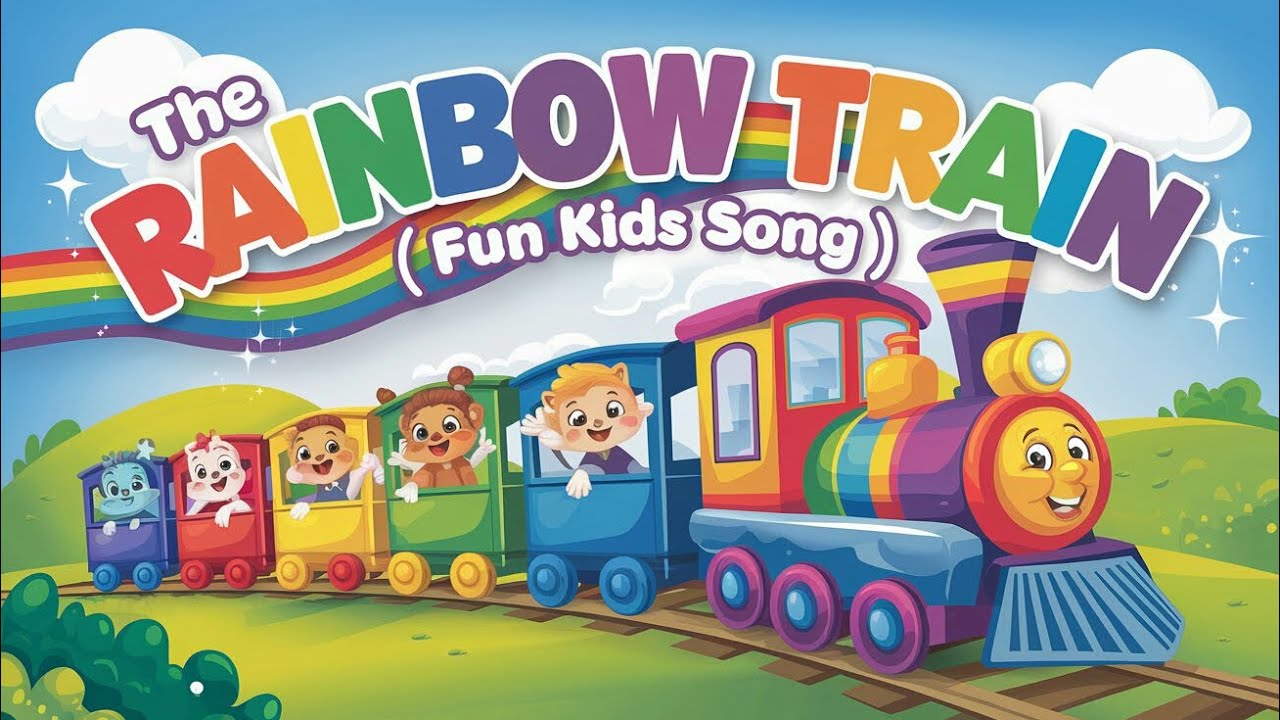 The Rainbow Train | Fun Kids Song | Learn Colors with a Colorful Train ...