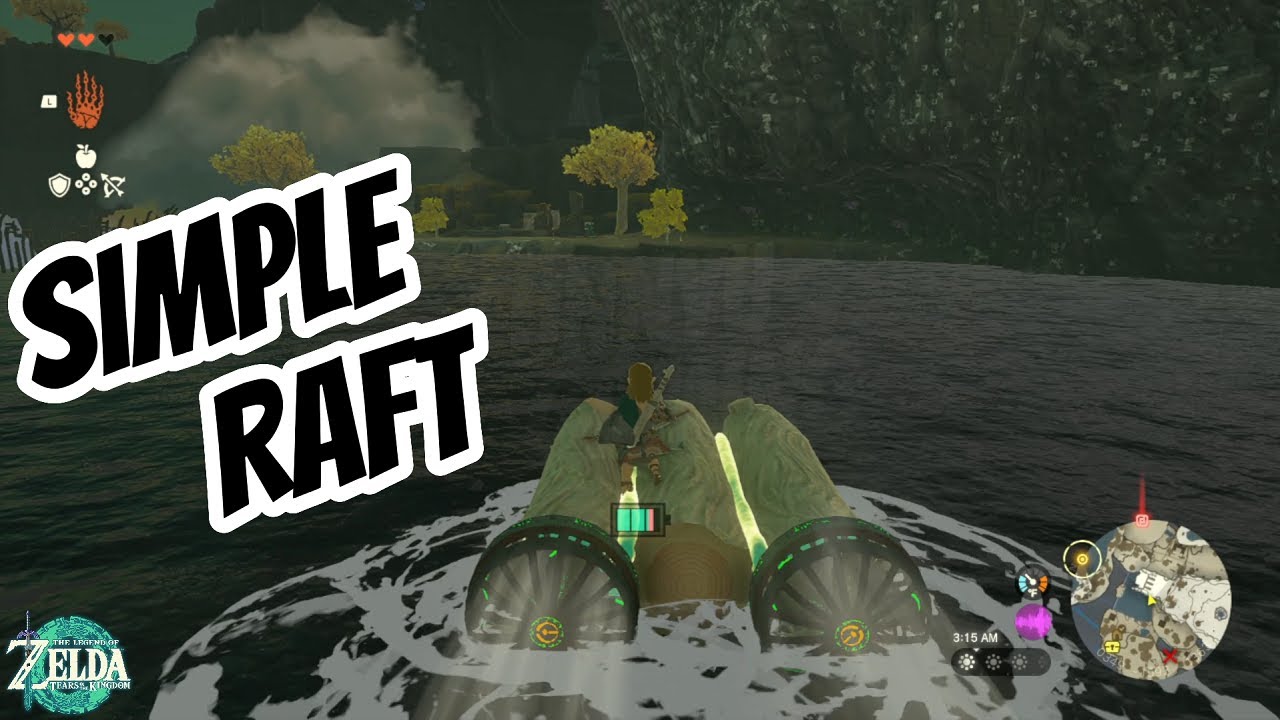 Make a simple raft to cross the river Zelda Tears of the Kingdom - YouTube