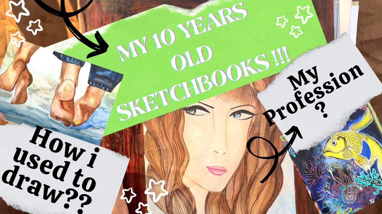 My 10 Years Old Art Journey | Sketchbook Tour | How I Used To Draw? # ...