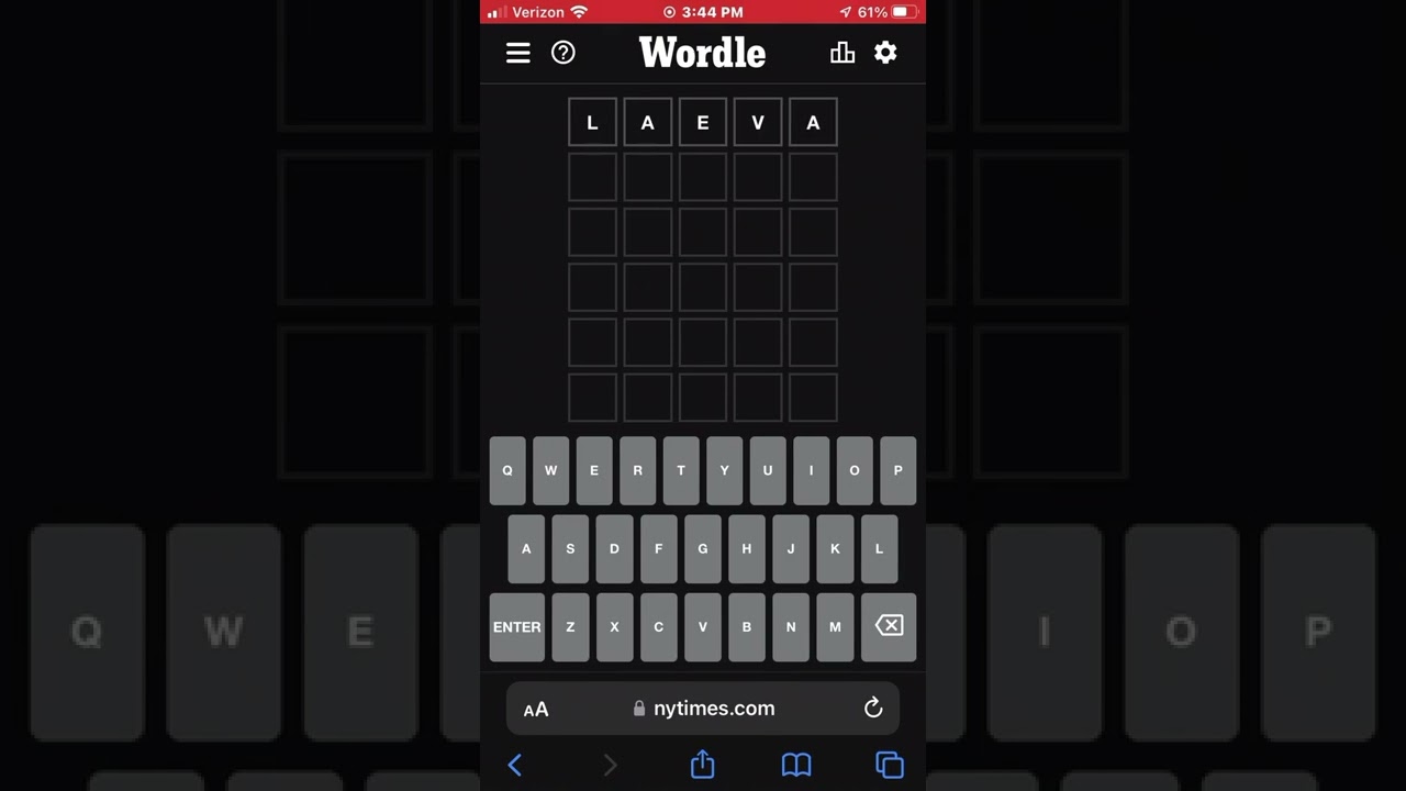 Wordle first try - YouTube