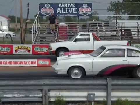 Chevy s10 vs Chevy Vega drag race bracket funky monkey - YouTube