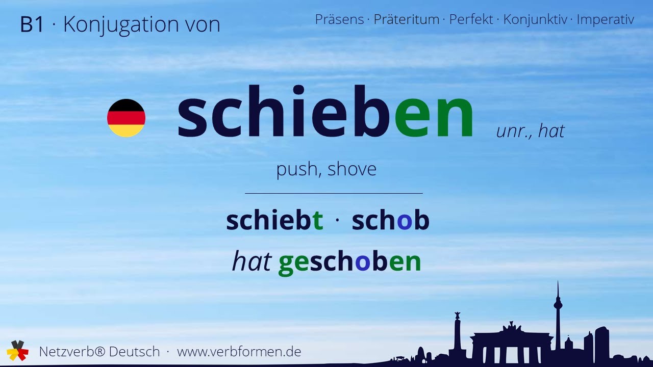 Konjugation des Verb „schieben“ (hat) - alle Zeitformen lernen ...