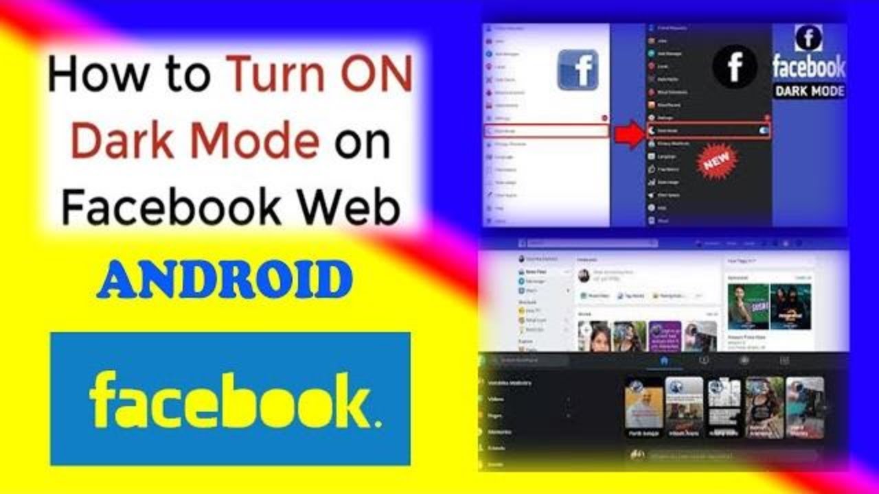 How to facebook dark mode |facebook dark mode on web android | how to ...