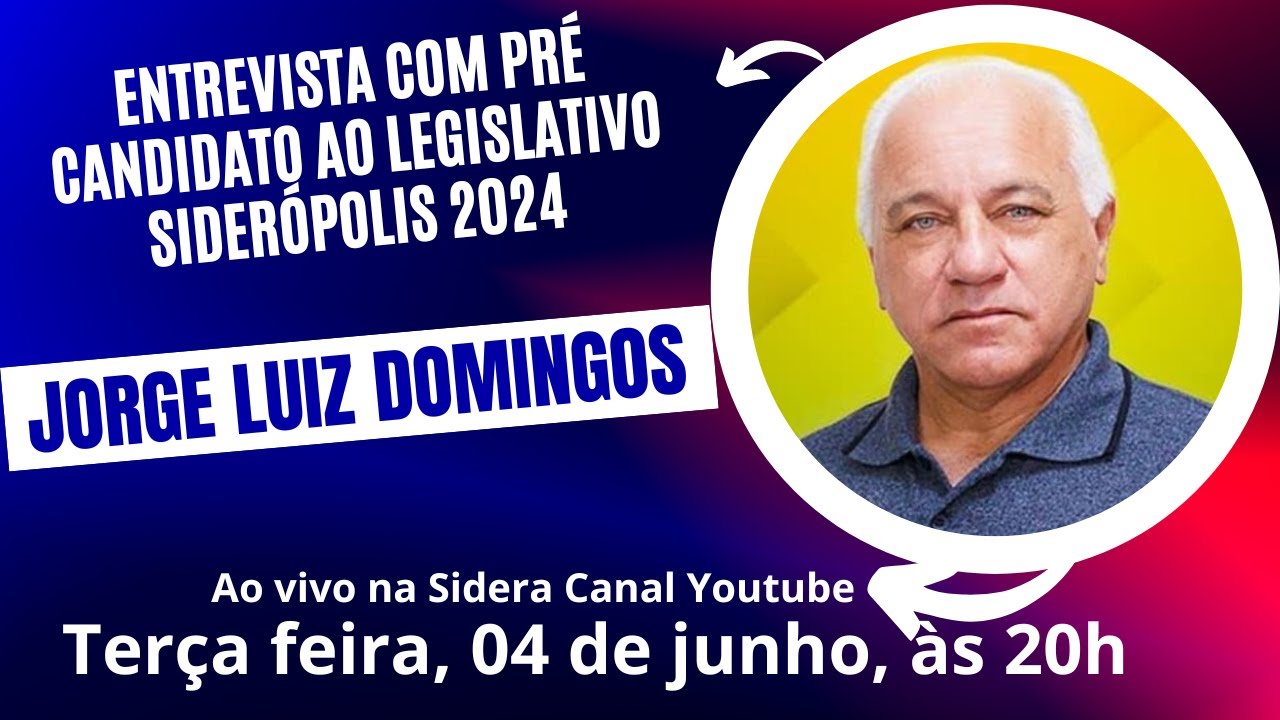 Entrevista pré candidato Jorge Luiz Domingos - YouTube