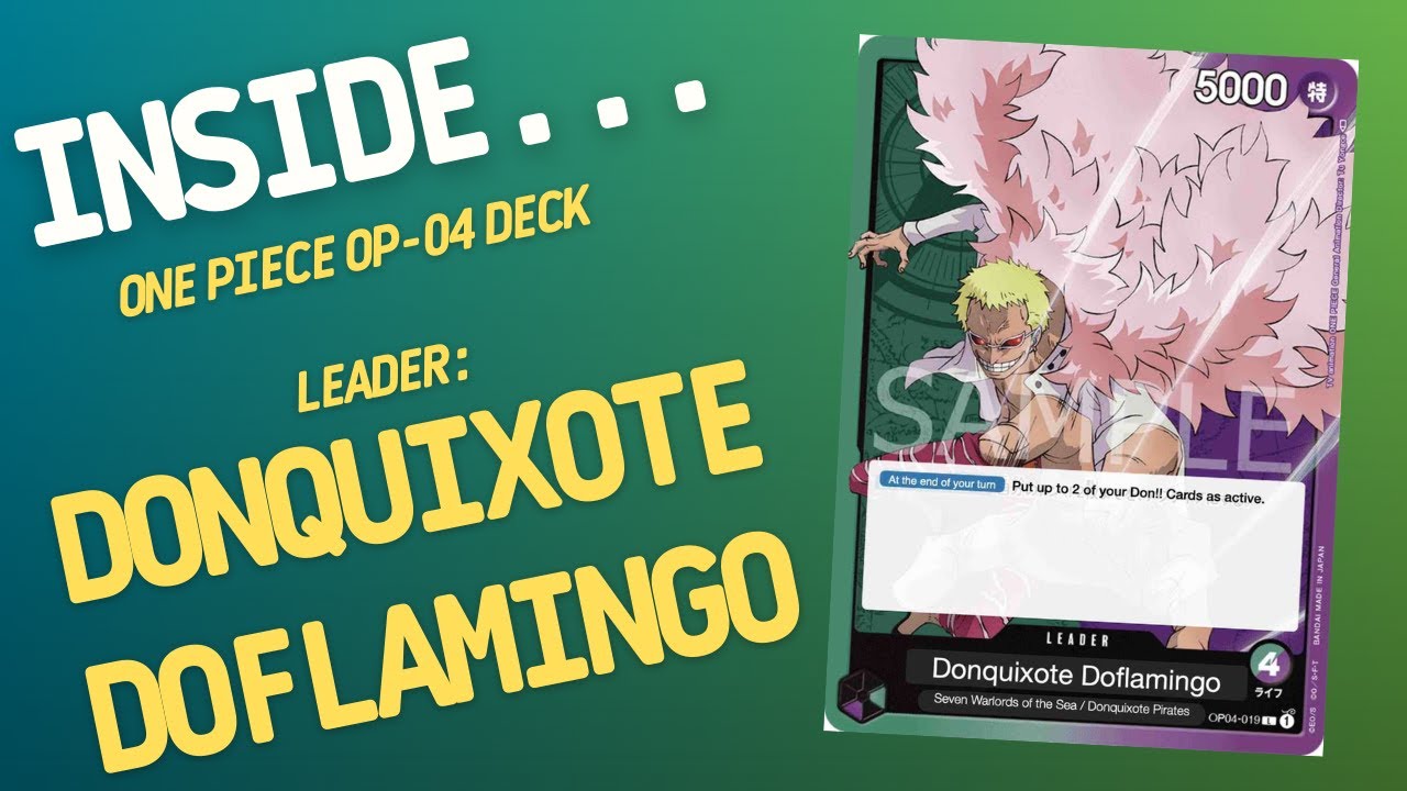 One Piece Card Game OP04 Donquixote Doflamingo Leader Donquixote ...