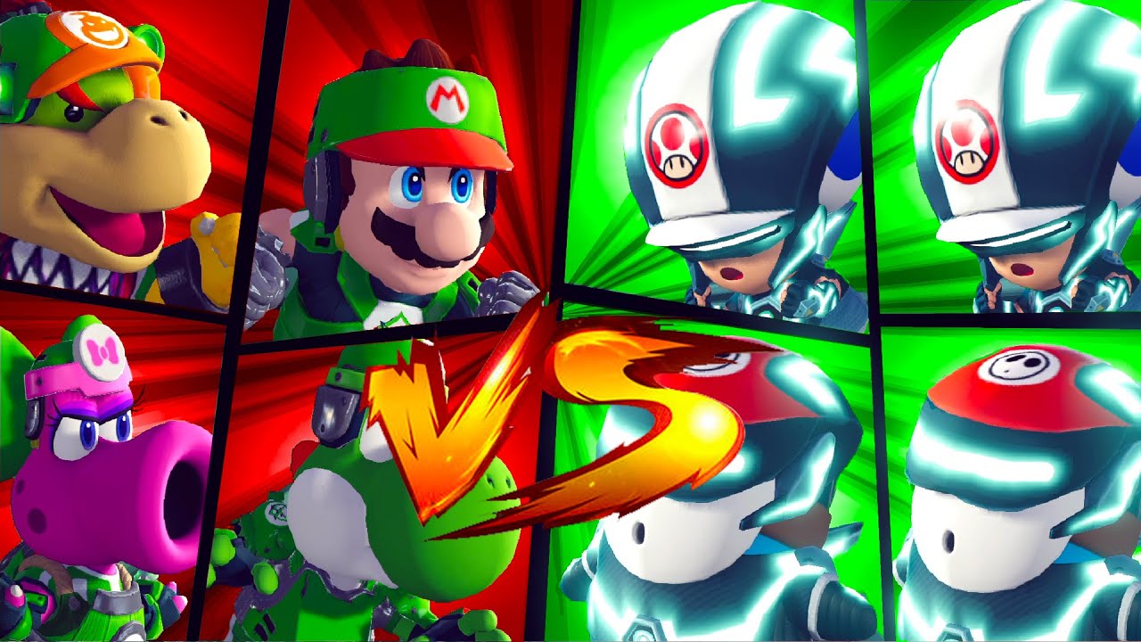 Mario Strikers Battle League TurboCup Mario,BowserJr, Birdo,Yoshi A ...
