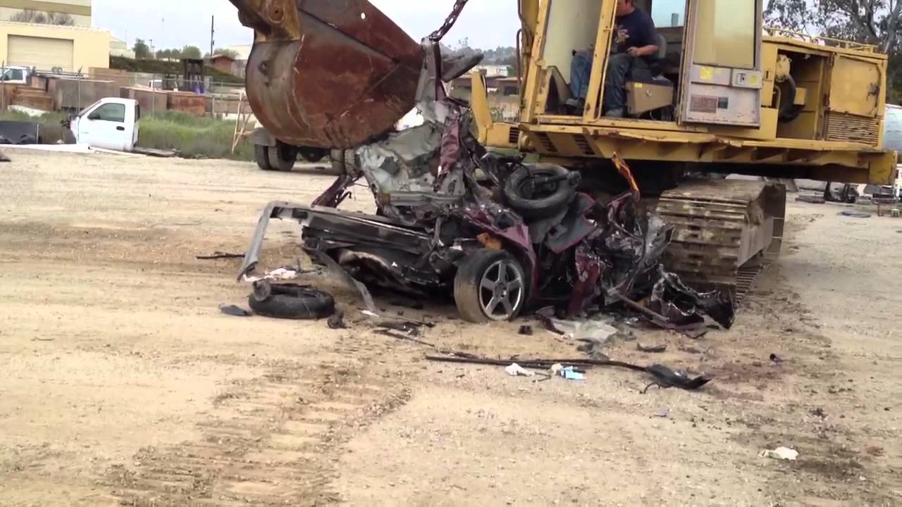 Crushing another Volvo - YouTube