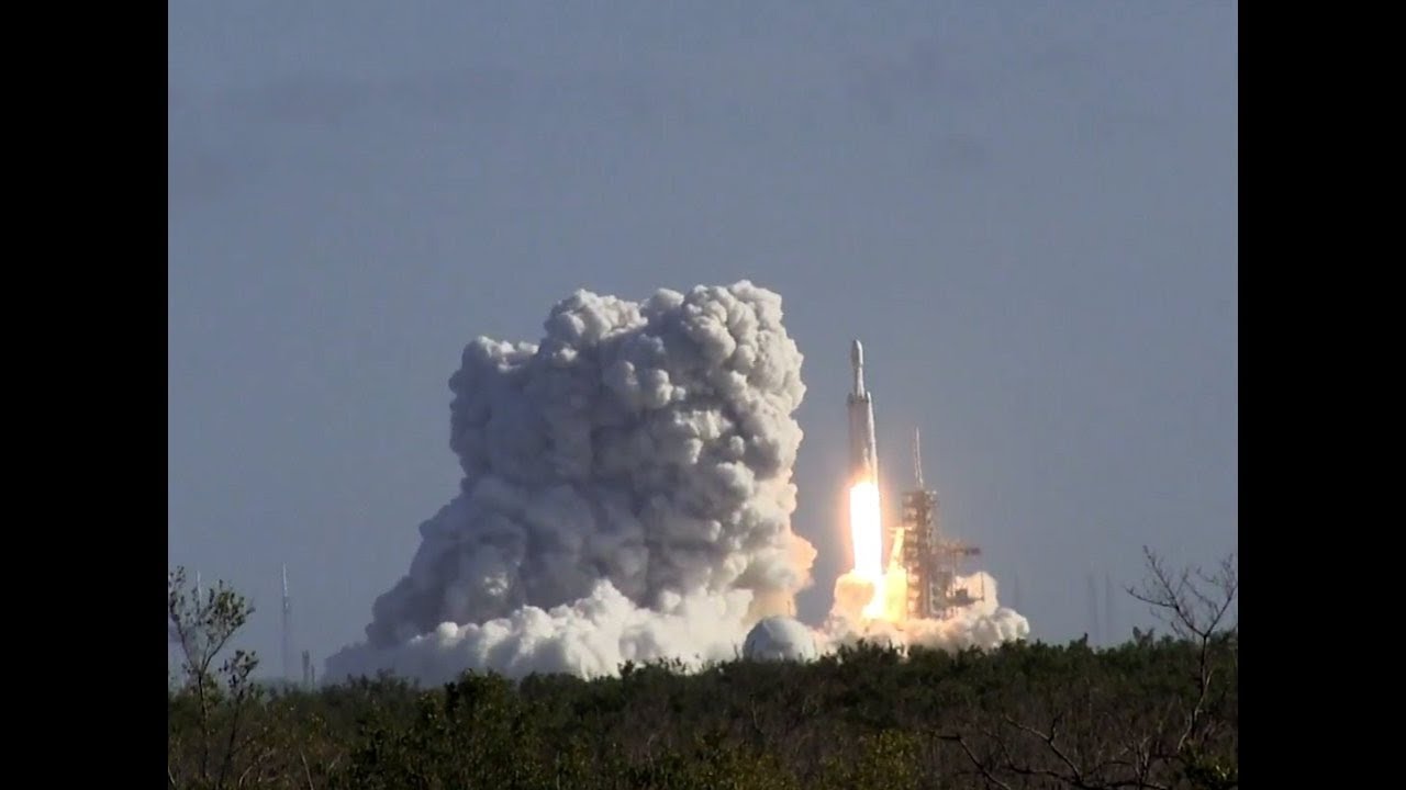 2 6 2018 Falcon Heavy Test Flight - YouTube