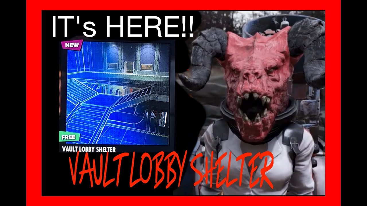 VAULT LOBBY SHELTER! IT's Here!! Fallout 76 shelters Atomic Shop Free ...
