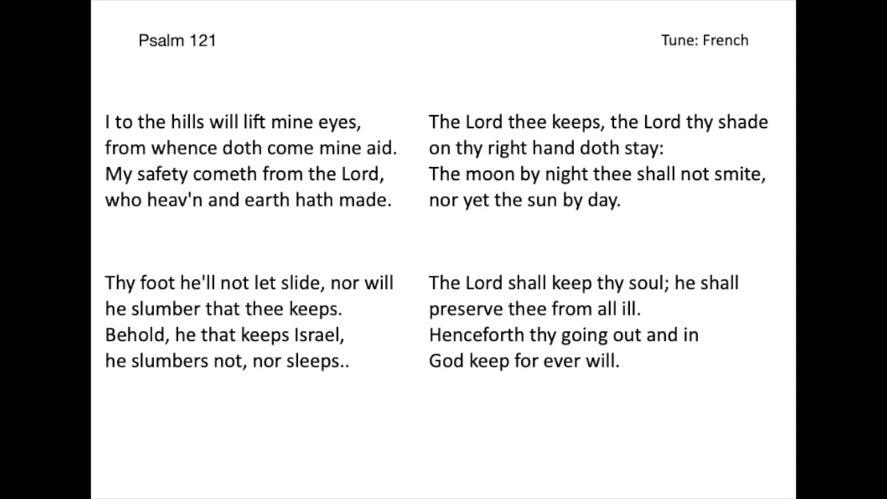Psalm 121 French YouTube