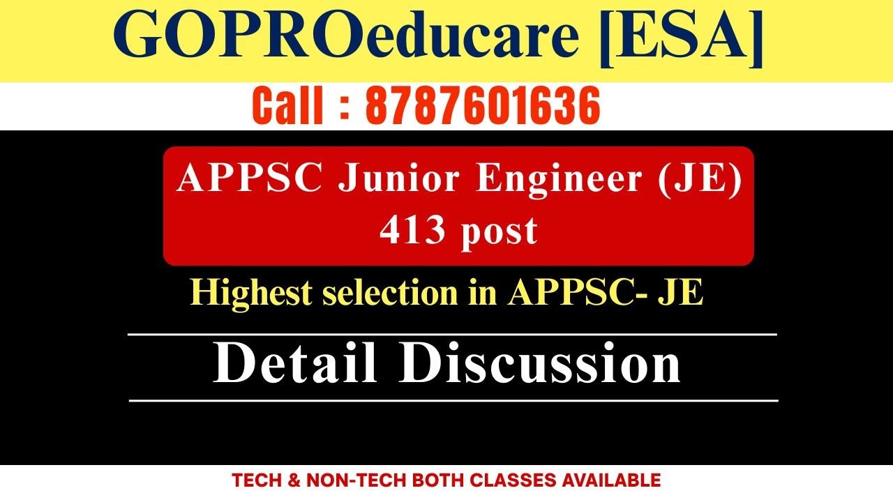 APPSC JE 2025 NOTIFICATION DETAILED EXPLANATION - YouTube