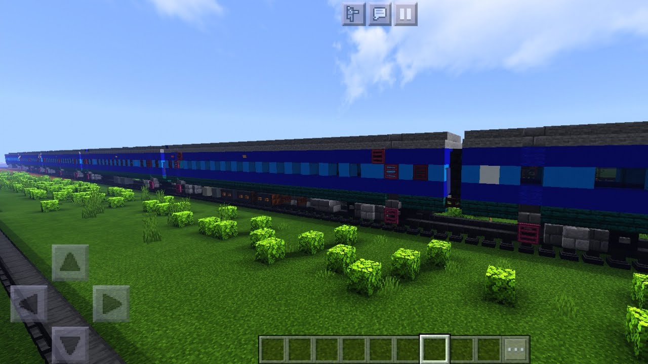 Minecraft Indian Icf blue train coaches tutorial - YouTube