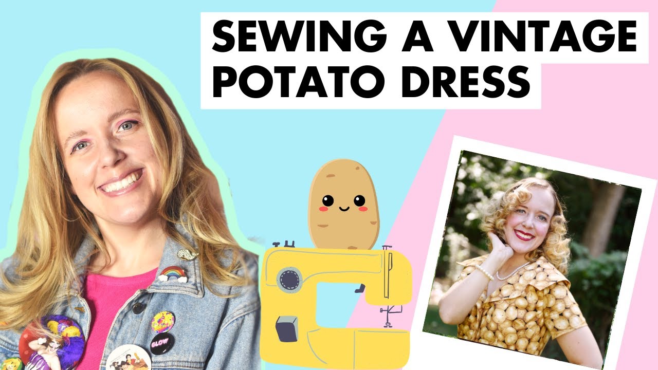 Potato Fashion | I sewed a vintage dress out of potato print fabric ...